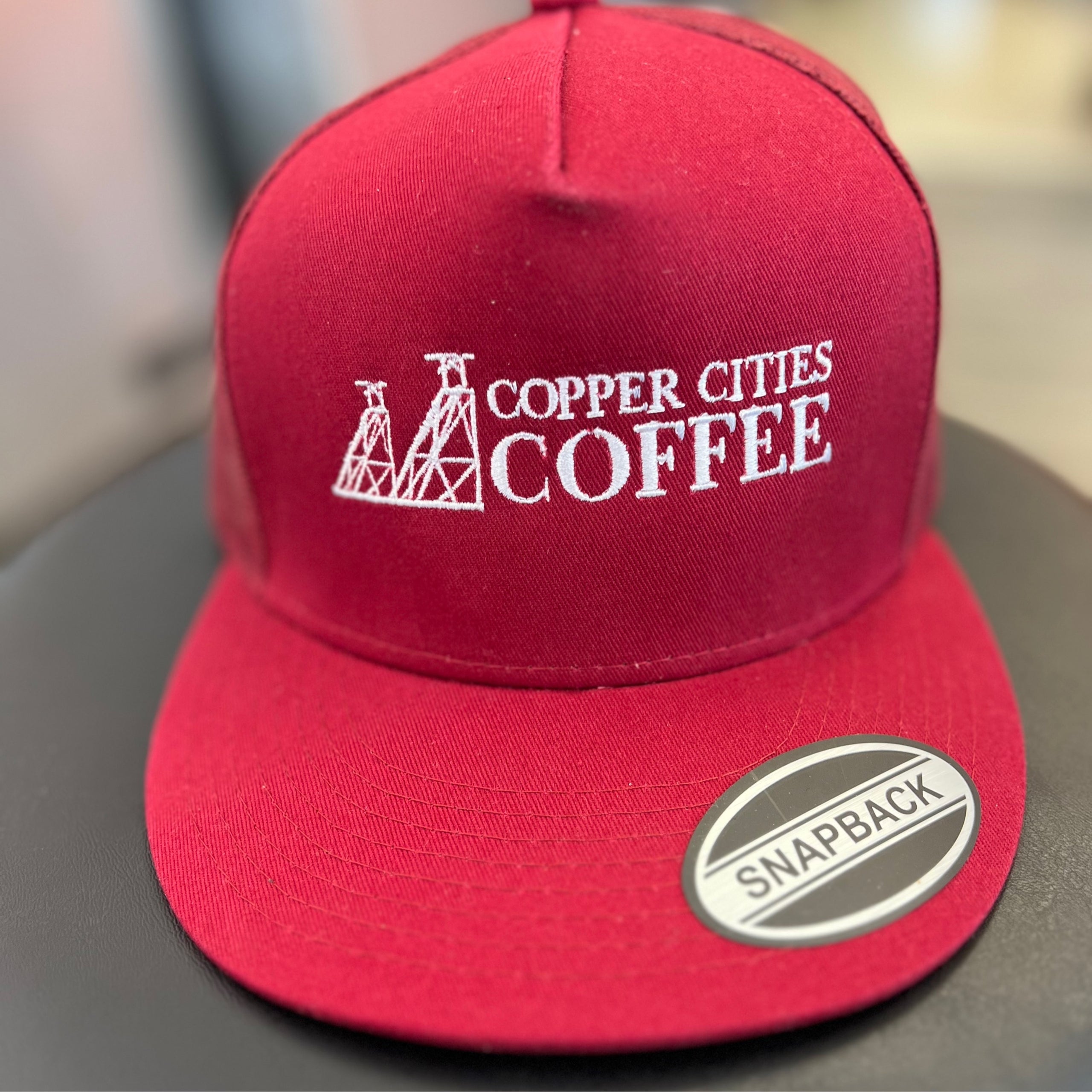 Burgundy Mesh SnapBack Hat | Copper Cities Coffee